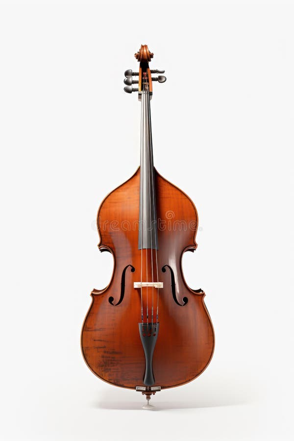 Front View of the Classic Double Bass. Isolated on White Background ...