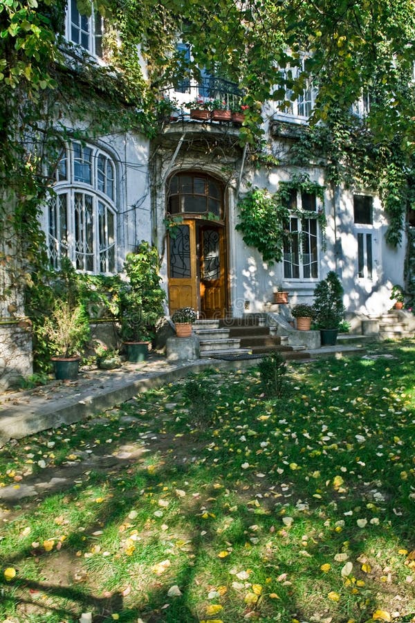 Front View of Classic Style House Stock Image - Image of facade ...