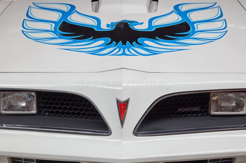 Front View of a Classic White 1977 Pontiac Firebird 6.6 FW 87 Trans am ...