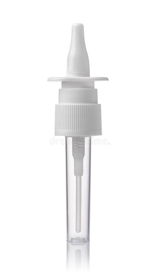 Front View of Clear Plastic Nasal Spray Bottle Stock Photo - Image of ...