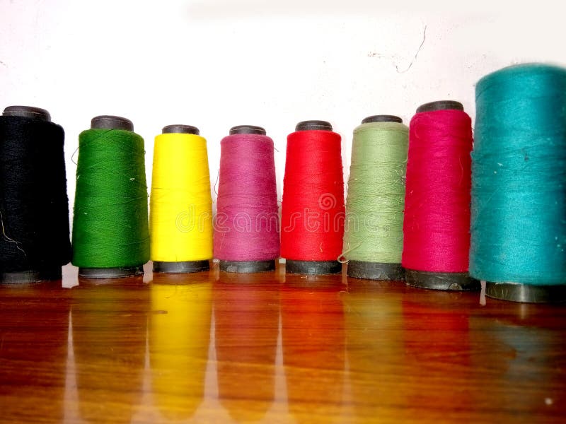 Front View of Color Sewing Threads Stitching Threads Tailoring Stock ...