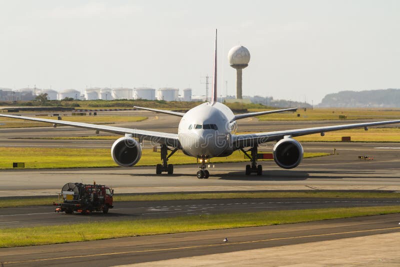 Front View of Commercial Jet Airliner Stock Image - Image of airliner ...