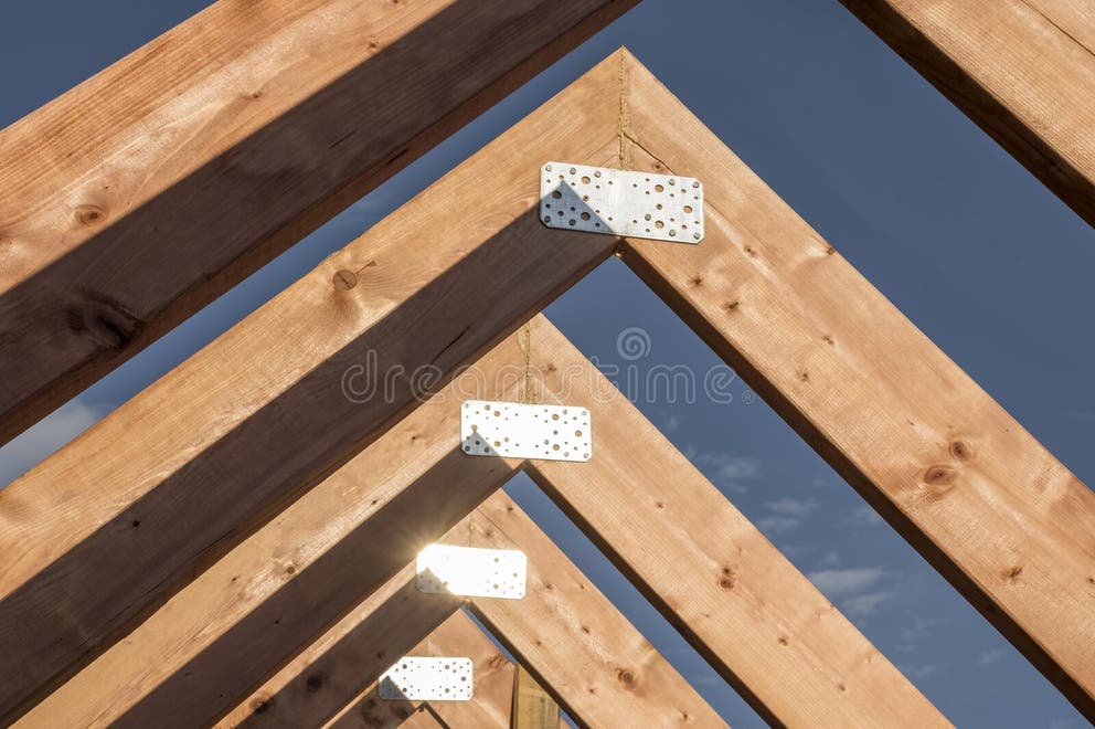 Front View Construction Roof. High Quality Photo Stock Image - Image of ...