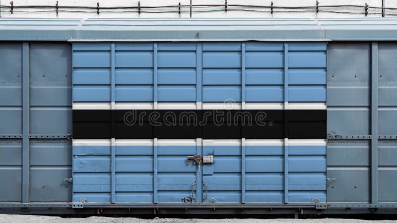 Front View of a Container Train Stock Image - Image of carriage ...