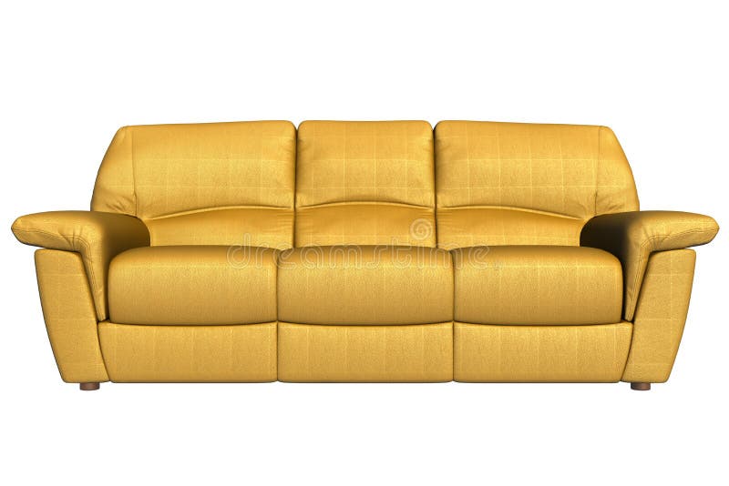 Front view of the Couch stock illustration. Illustration of interior ...