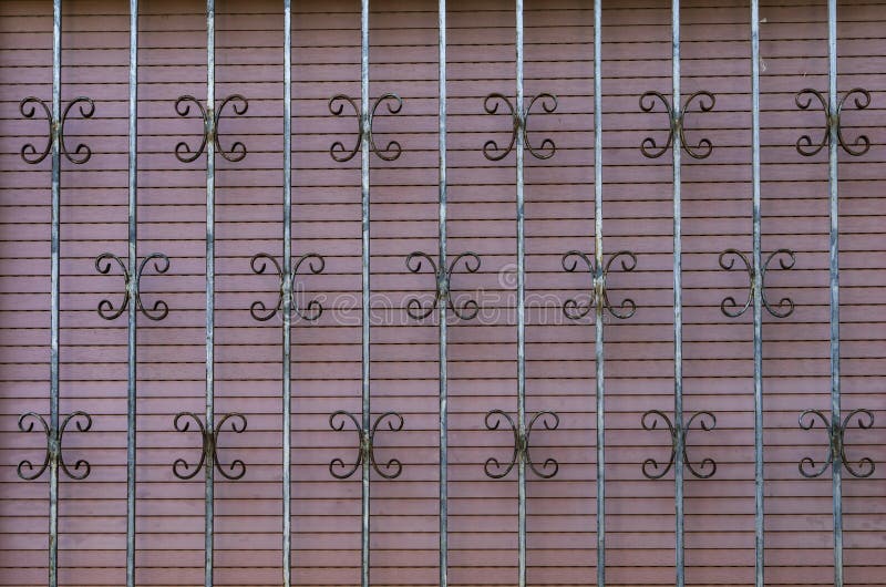 Front View of Cozy Window with Guards and Protective Bars Wall House ...