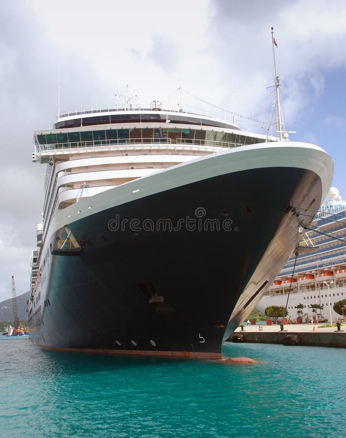 Front view of cruise ship stock photo. Image of pier, memorable - 4602318