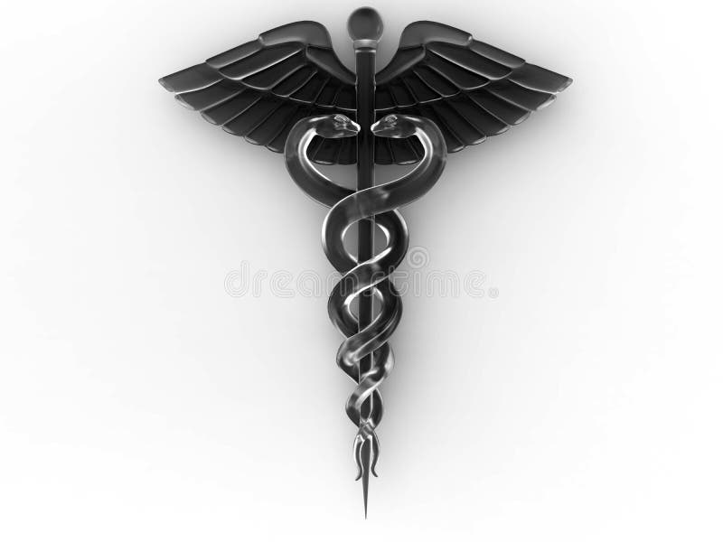 Front View - Dark Metallic Medical Symbol Stock Illustration ...