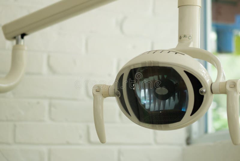 FRONT VIEW of DENTAL SURGICAL LIGHT Stock Image - Image of back ...