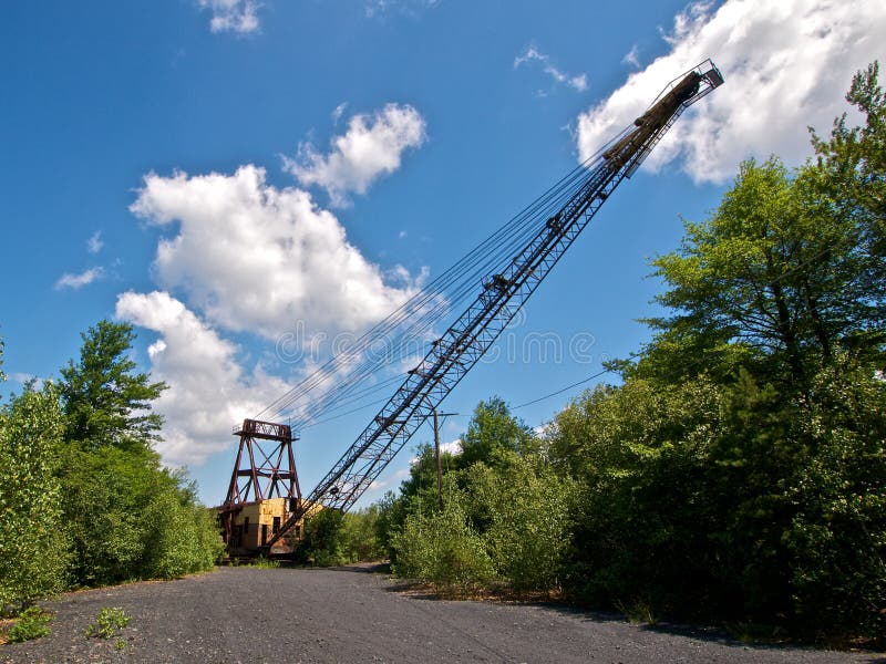 Front View Of Derelict Mining Crane Stock Photo - Image of surface ...