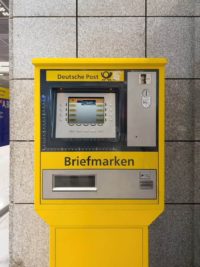Front View of Deutsche Post Snaps Briefmarken Vending Machine with ...