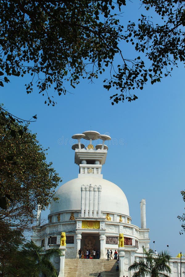 Front View of Dhauli Temple Editorial Image - Image of lion, ashok ...