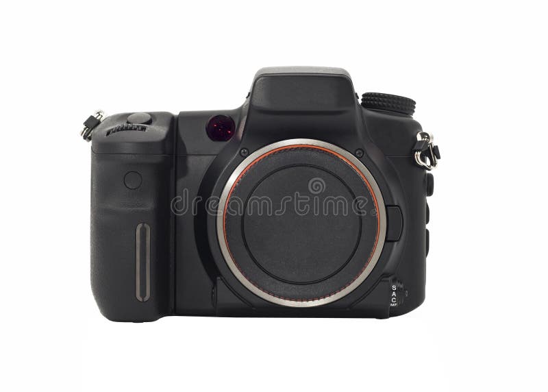 Front View of Dslr Camera Body Isolated Stock Image - Image of angle ...