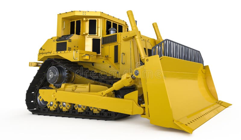Front View of an Earthmover Stock Illustration - Illustration of ...
