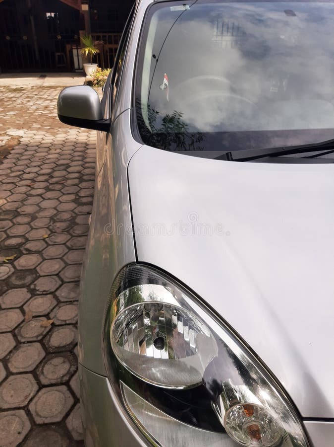 Front View of an Edge Silver Car Stock Photo - Image of silver, view ...