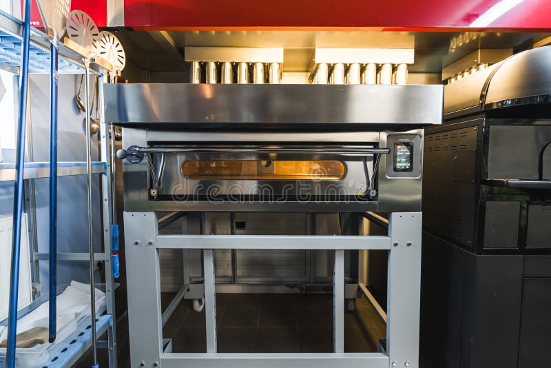 Front View of an Electric Oven in the Bakery Kitchen, Modern Technique ...