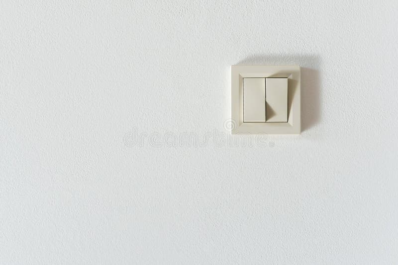 Front View of an Electrical Switch on a White Wall Stock Image - Image ...