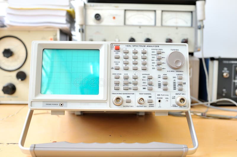 Front View of Electronic Oscilloscope Stock Photo - Image of ...