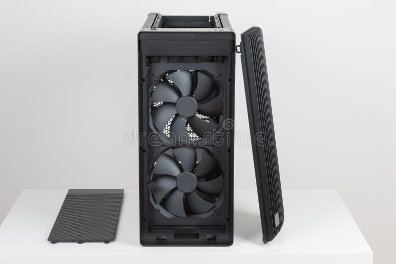 Front View of Empty Big Tower, PC Case, Chassis, Removable Top Panel ...