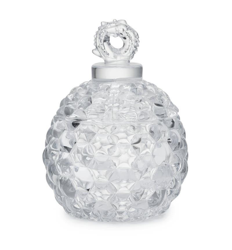 Front View of Empty Crystal Caviar Server Stock Image - Image of server ...