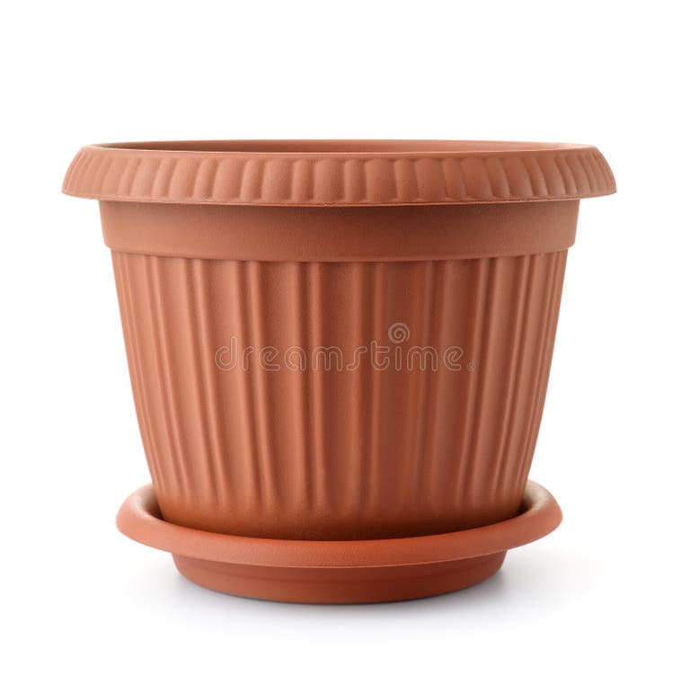 Front View of Empty Flower Pot Stock Photo - Image of garden, flowerpot ...