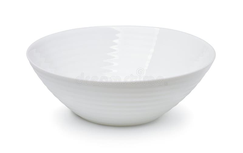 Front View of Empty Round Ceramic Bowl Stock Image - Image of empty ...