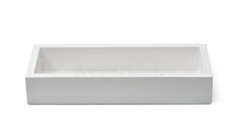 Front View of Empty White Wooden Box Stock Photo - Image of container ...