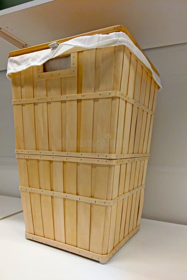 Front View of Empty Wicker Basket. Excellent Strong and Durable Rattan ...