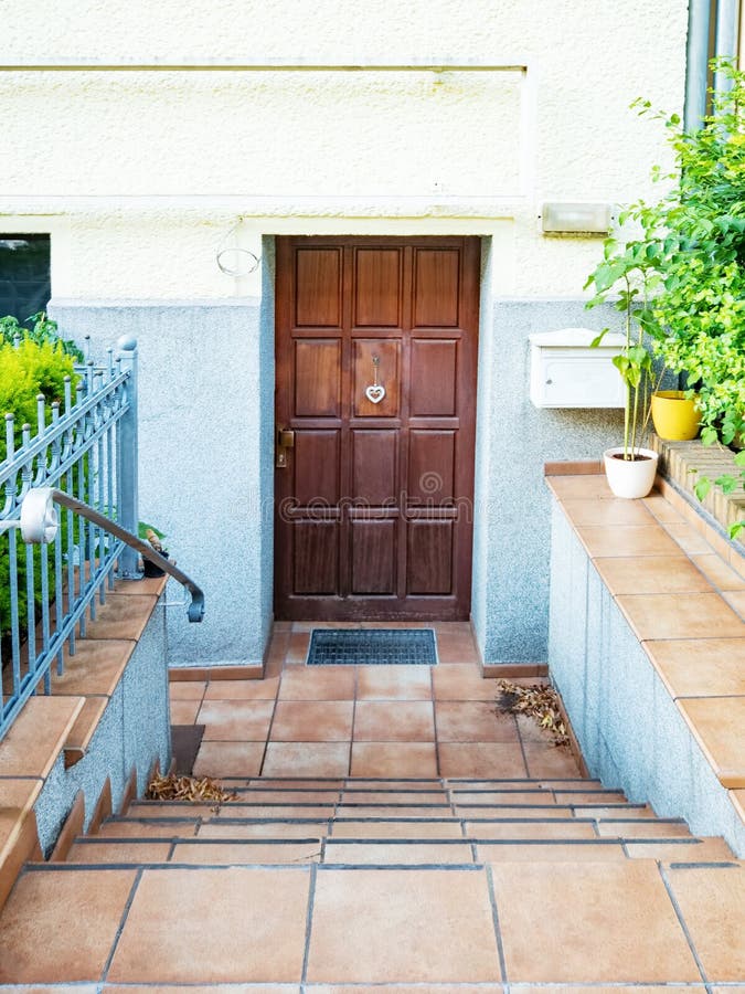 Front View of the Entrance Door Stock Image - Image of gothic, european ...