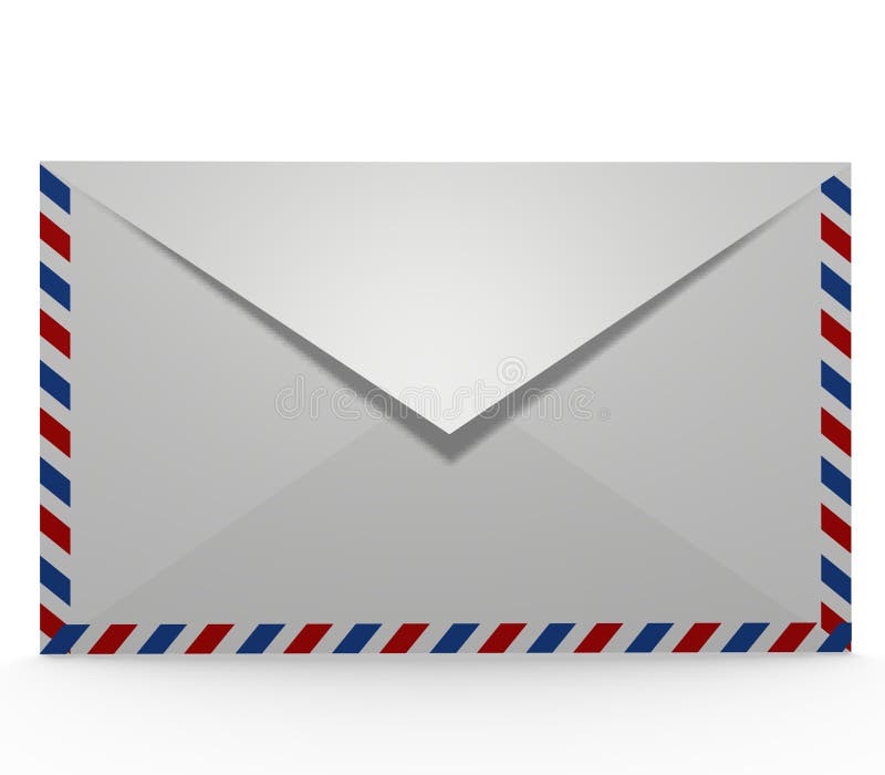 Front View of an Envelope, a 3d Image Stock Illustration - Illustration ...
