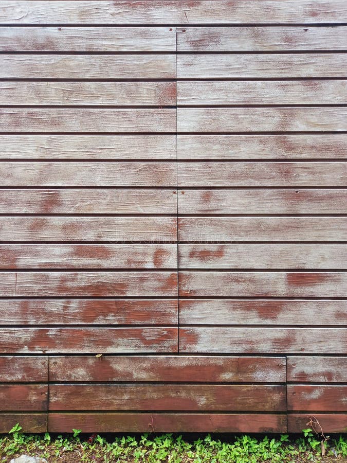Front View of Exterior Wooden Wall. Wall of Horizontal Wooden Sheets ...