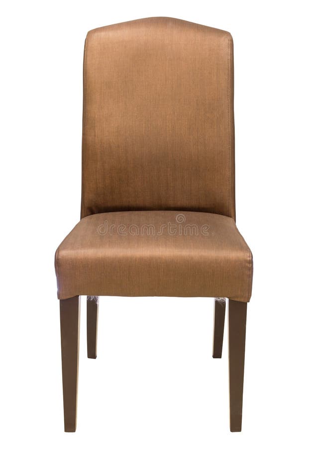 Front View of Fabric Chair Isolated on White Stock Image - Image of ...
