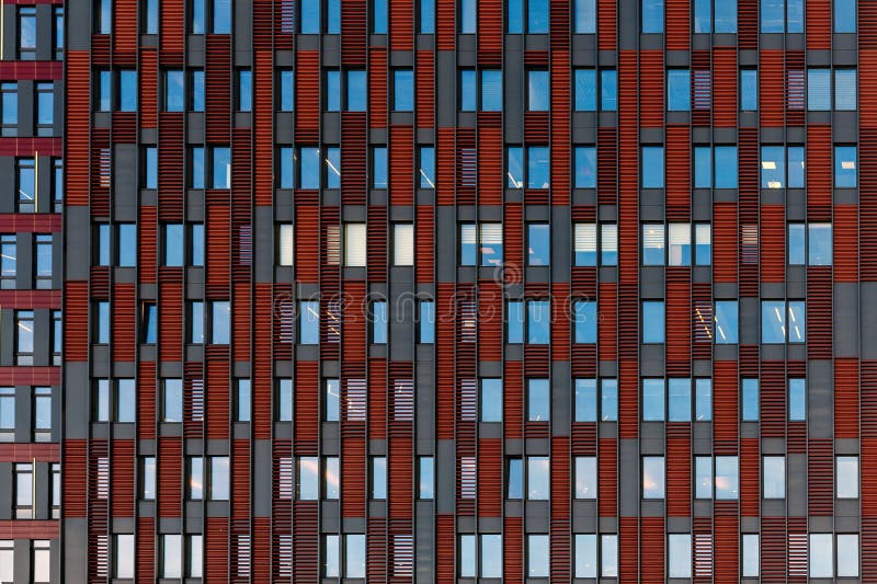 Front View on a Facade of Modern Office Building As Texture, Background ...