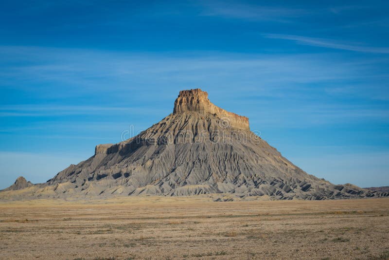 Front View of Factory Butte in Utah Stock Image - Image of nature, land ...