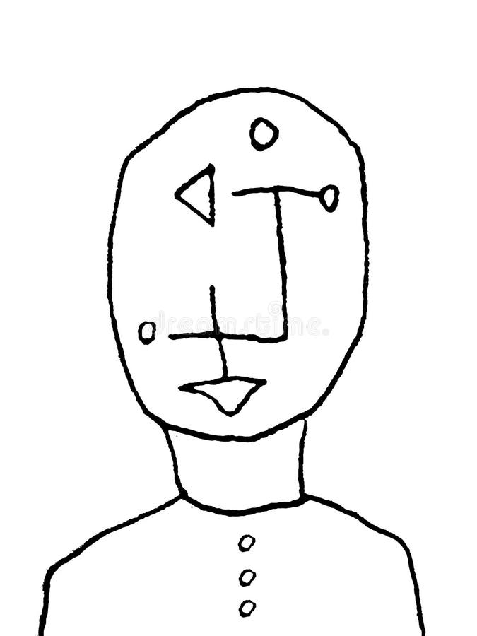 Fantasy Alien Sketchy Drawing Stock Illustration - Illustration of ...