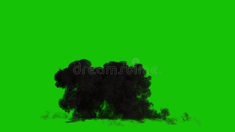 Front View of Fast and Large Explosion with Dense Smoke with Fast ...