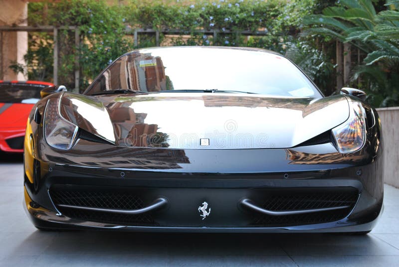 Front View of Ferrari 458 on the Streets of Monaco. Editorial Stock ...