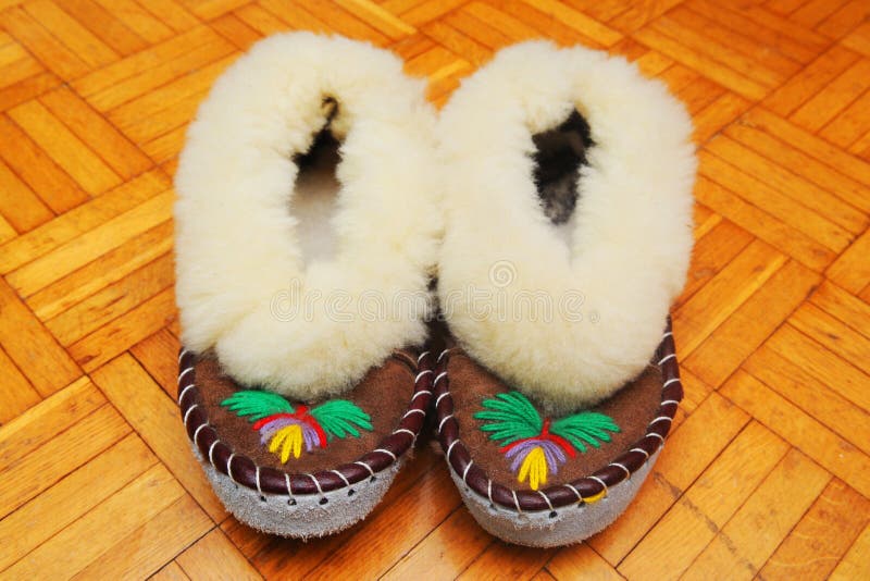 Folk style two slippers stock photo. Image of grandma - 252002898