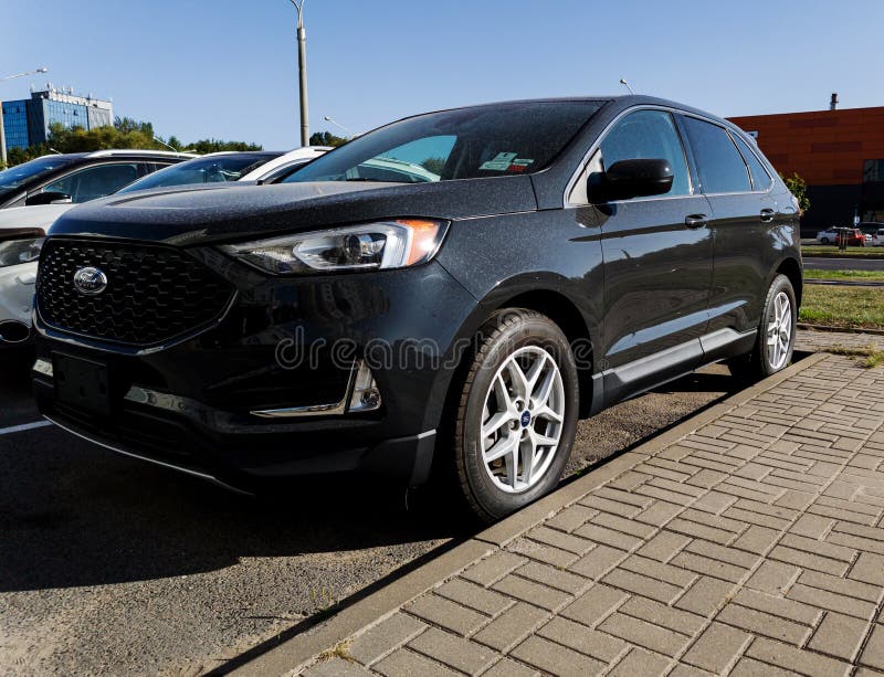 Front view Ford Edge editorial photography. Image of automotive - 338474557