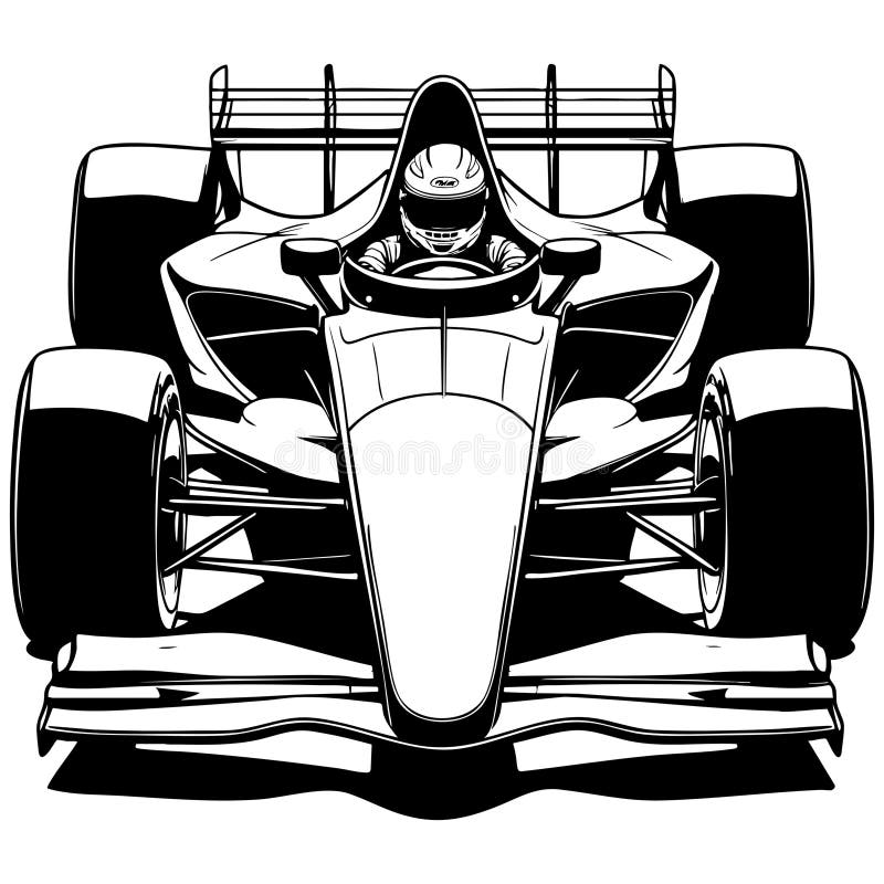 F1 Race Car Colouring Pages Stock Illustrations – 6 F1 Race Car ...