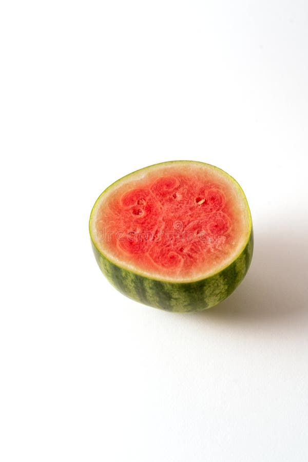 Front View Fresh Juicy Watermelon Isolated on White Background and Copy ...