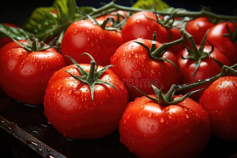 Front View of Fresh Red Tomatoes with Spicy Stock Illustration ...