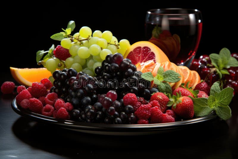 Front View of Fresh Succulent and Mature Fruits on the Whi Stock ...