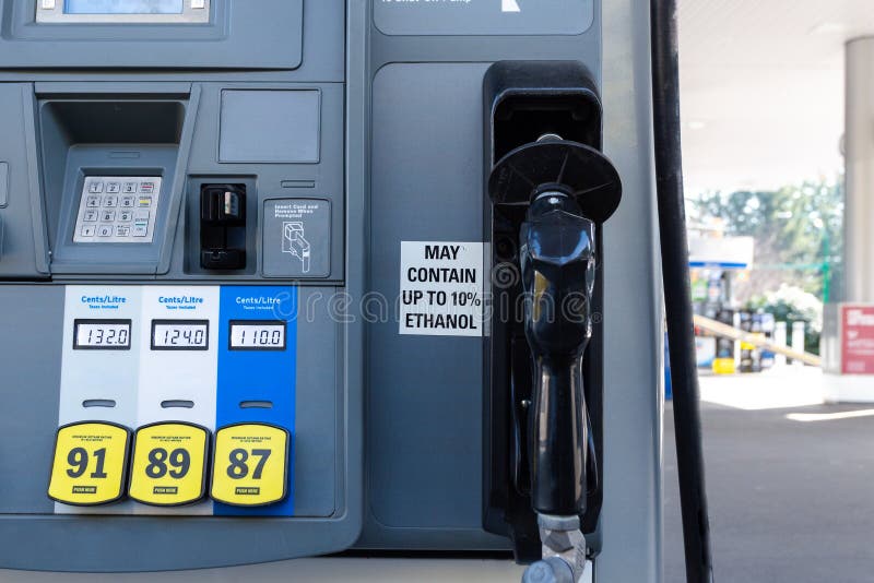 Front View of a Gasoline Pump with No Logos . Stock Photo - Image of ...