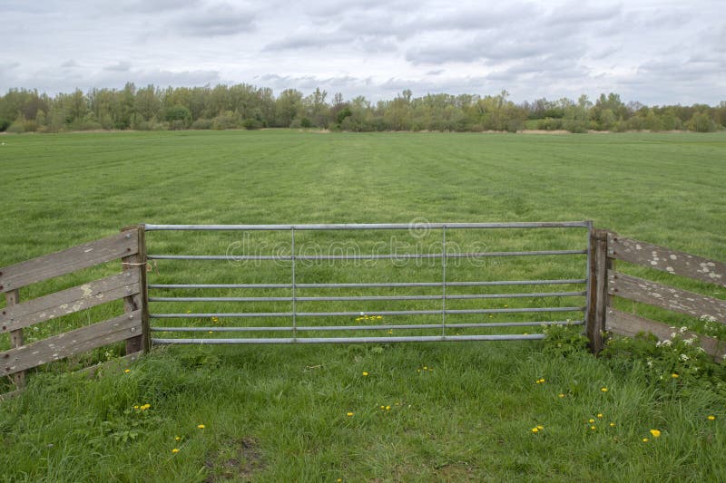 Front View Gate at a Farmland at Abcoude the Netherlands 8-4-2024 ...