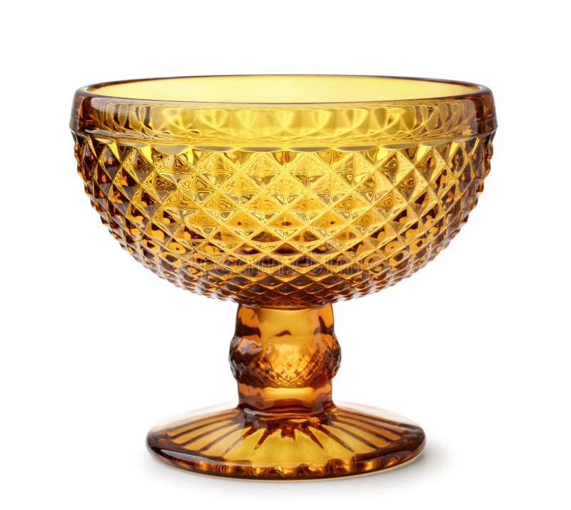 Front View of Glass Dessert Dish Stock Image - Image of dish ...