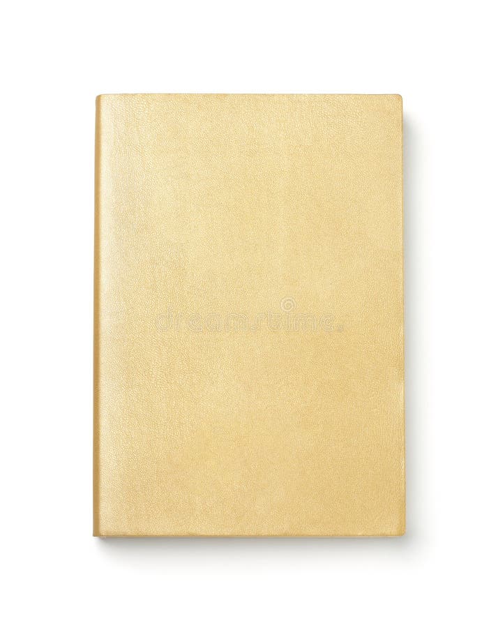 Front View of Golden Blank Book Cover Stock Image - Image of front ...