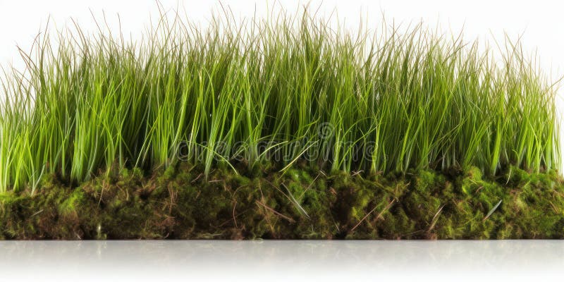 Front View of Grass or Lawn Isolated on White Stock Illustration ...