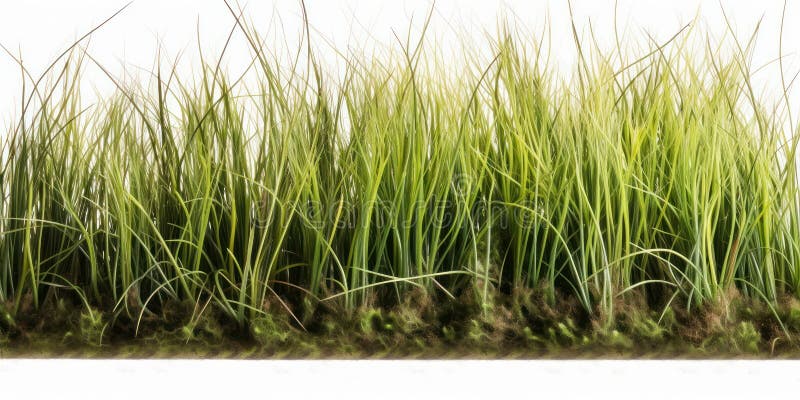 Front View of Grass or Lawn Isolated on White Stock Illustration ...