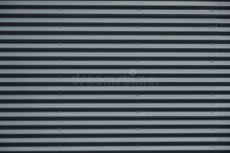 Metallic Gray Corrugated Wall Stock Photo - Image of roof, ridged ...